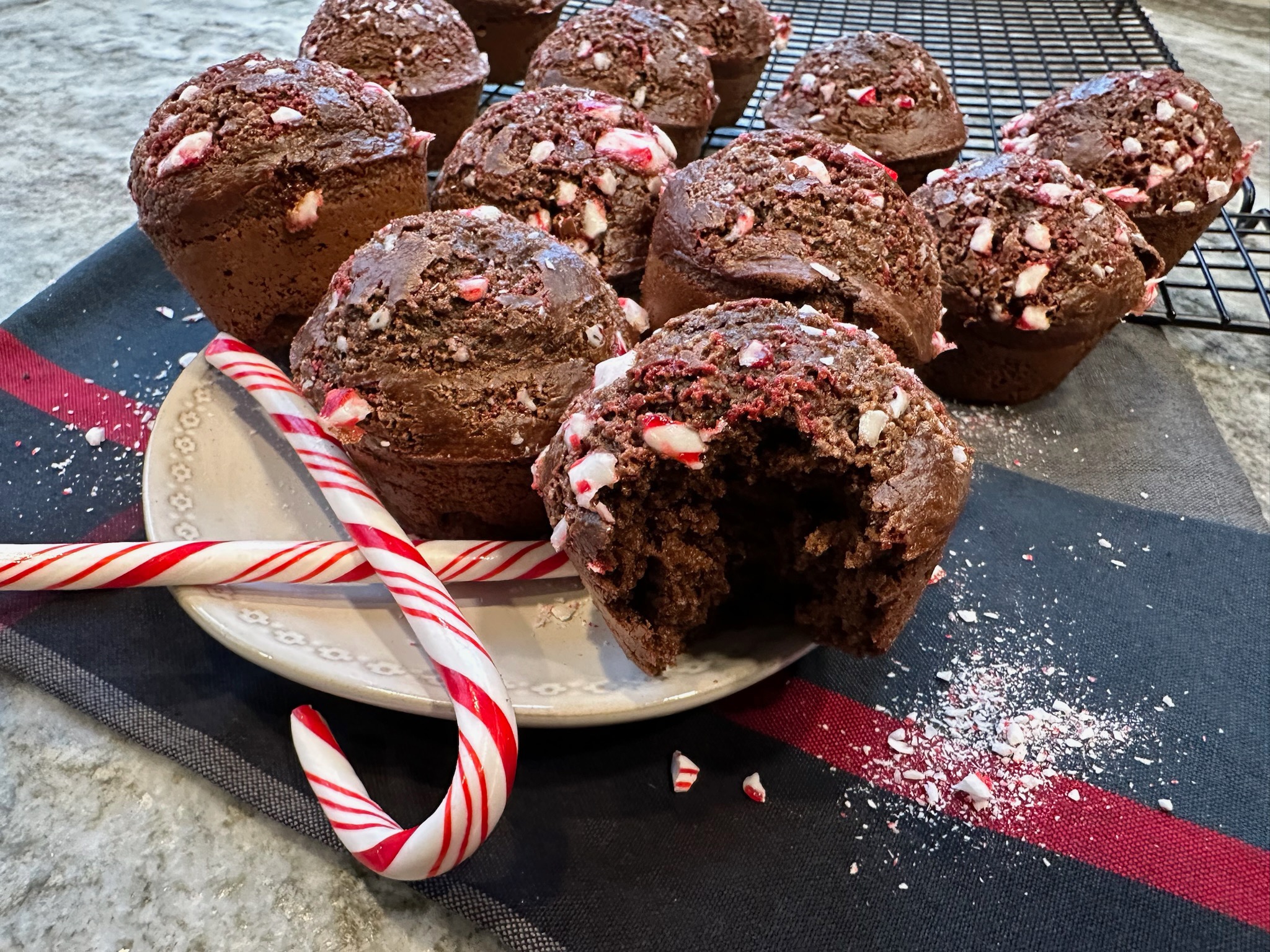 Candy Cane Blender Muffins — Featherstone Nutrition